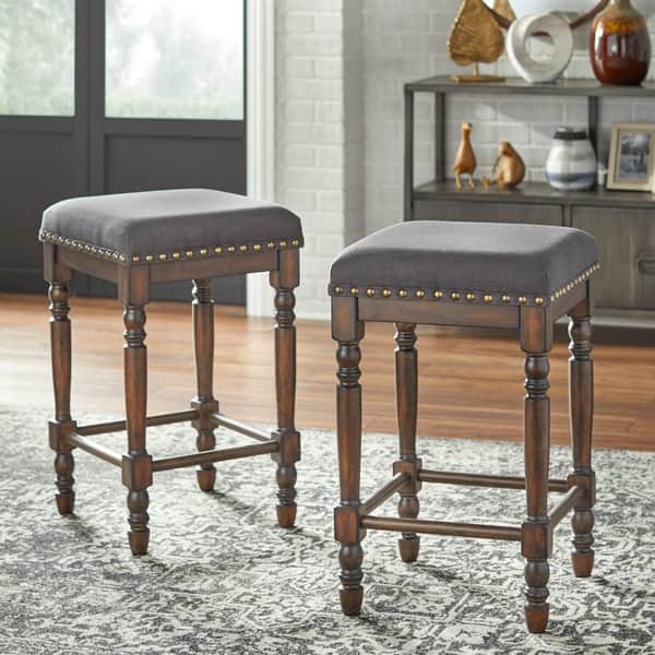 Lifestorey Grafton Turned Leg Counter Stool (Set of 2) - Bed Bath ...