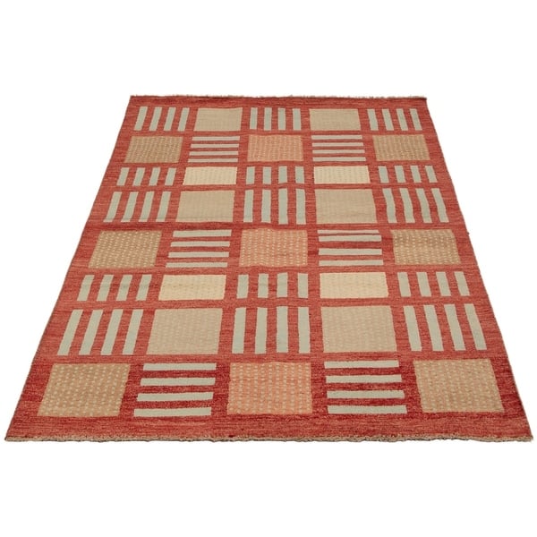 Hand-knotted Ziegler Chobi Copper Wool Rug - 5'7" x 8'5"/5'7 x 8'5 ...