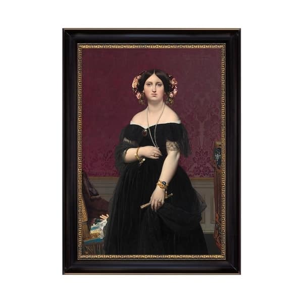 Madame Moitessier by Jean Auguste Dominique Ingres 1851 Black Frame Oil ...