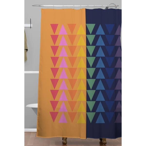 Deny Designs Rainbow Triangles Shower Curtain - Bed Bath & Beyond ...