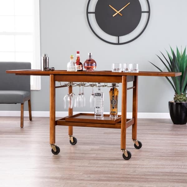 Karymore Extendable Bar Cart w/ Storage - Bed Bath & Beyond - 30143580