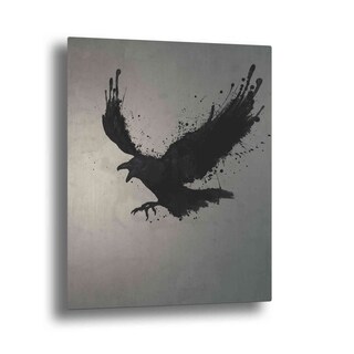 Epic Graffiti "Raven" by Nicklas Gustafsson, on Brushed Aluminum - Bed ...