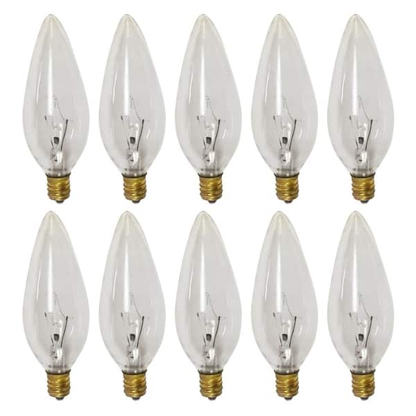 Royal Designs Candelabra 60-Watt E12 130V Clear Incandescent Light Bulb ...