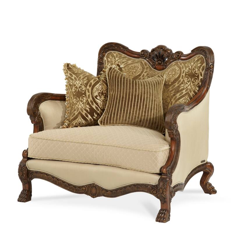 Chateau Beauvais Noble Bark Wood Trim Chair - Overstock - 30155713