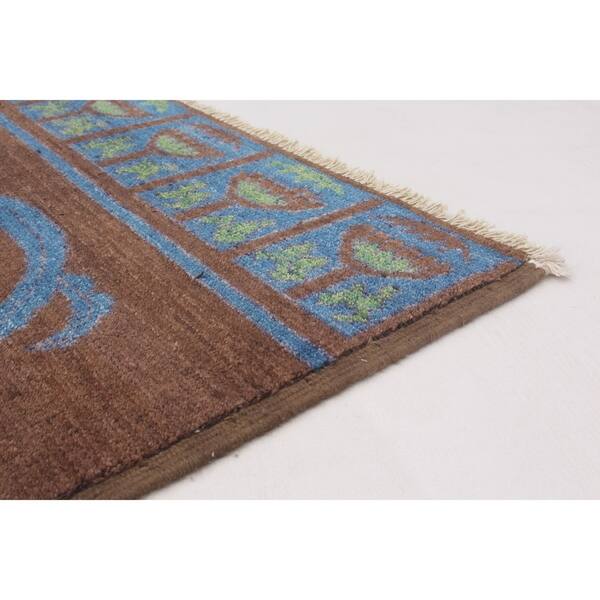 Hand-knotted Shalimar Brown Wool Rug - 6'5" x 9'0"/6'5 x 9'0 - Bed Bath ...