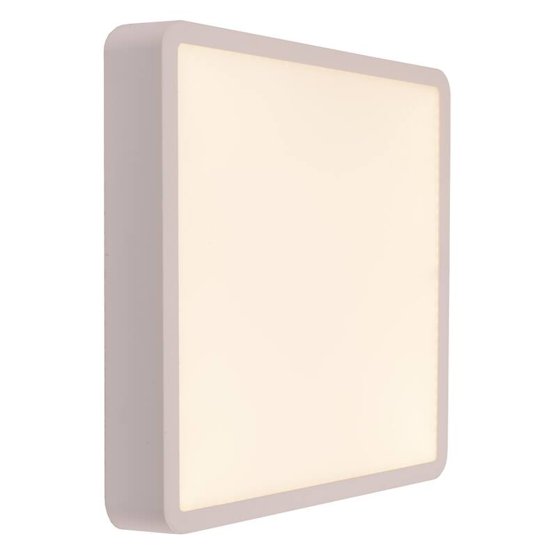 Aperture 18-Watt Matte White Integrated LED 3500K Square Wall Sconce ...