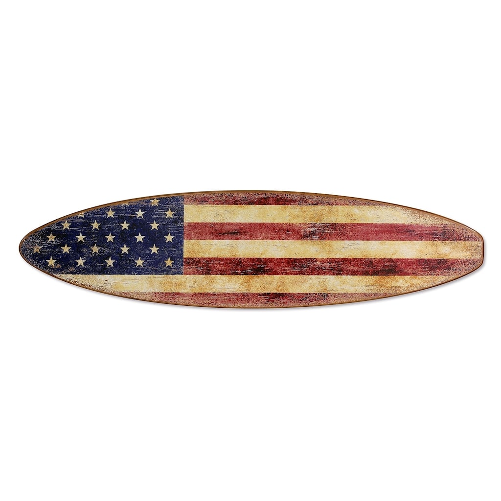 16 x 60 American Flag Surfboard - American Flag - Overstock - 30219850