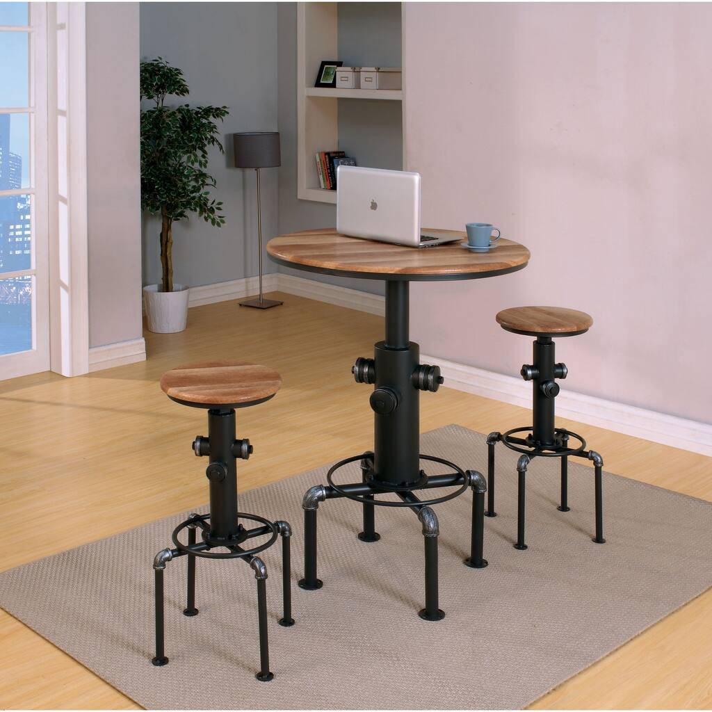 William's Home Furnishing Foskey Dining Table in Antique Black Finish ...