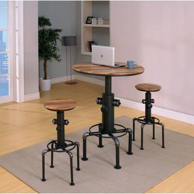 William's Home Furnishing Foskey Dining Table in Antique Black Finish ...