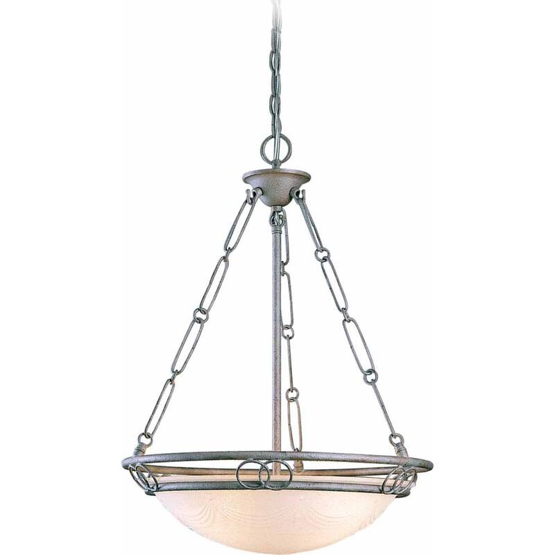 Volume Lighting Kuta 3-light Platinum Rust Bowl-Shaped Pendant ...