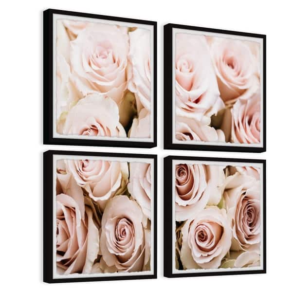 Pink Avalanche Roses Quadriptych - Bed Bath & Beyond - 30243529