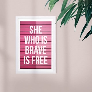Wynwood Studio Typography and Quotes Framed Wall Art Prints 'She Is ...
