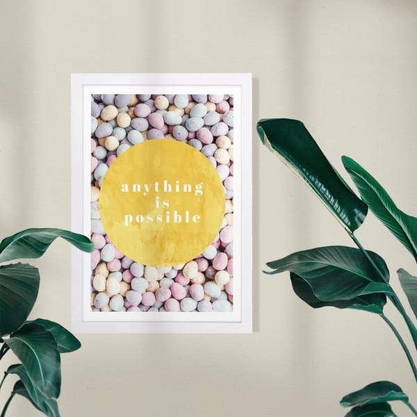 Wynwood Studio Typography and Quotes Framed Wall Art Prints 'Anything ...