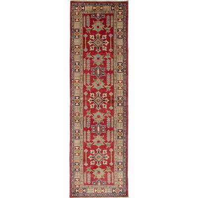 Hand-knotted Finest Gazni Cream, Copper Wool Rug - 2'8 x 9'7 ...