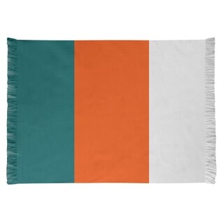 Miami NFS Miami Throwback Football Stripes Chenille R - 65 x 54 - 65 x ...