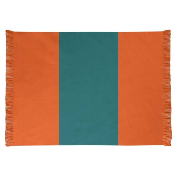 Miami NFS Miami Throwback Football Stripes Chenille R - 65 x 54 - 65 x ...