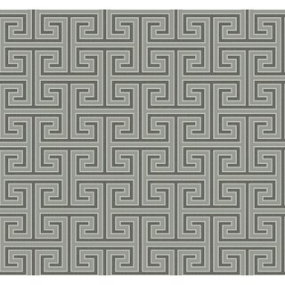 Metallic/Glitter Traditional Greek Key Wallpaper, 27 feet long X 27 ...