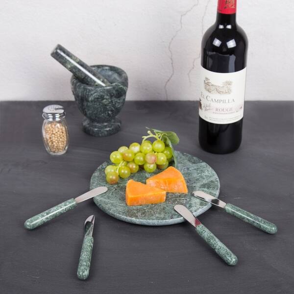 Creative Home Green Marble Set of 4 Cheese Butter Spreaders - N/A - Bed ...
