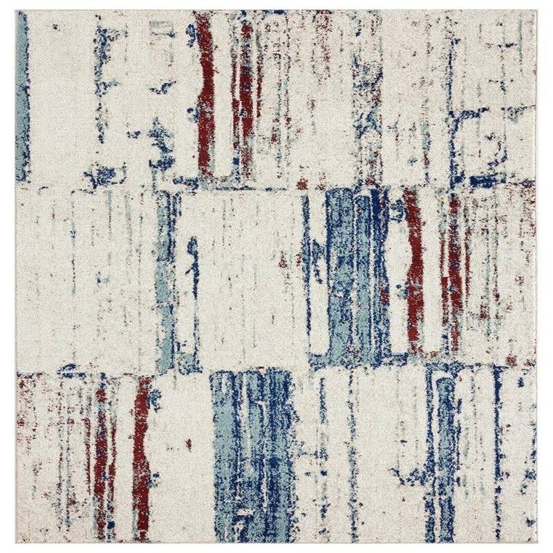 Luxe Weavers Abstract Ivory Multi Colored Area Rug - Overstock - 30278302