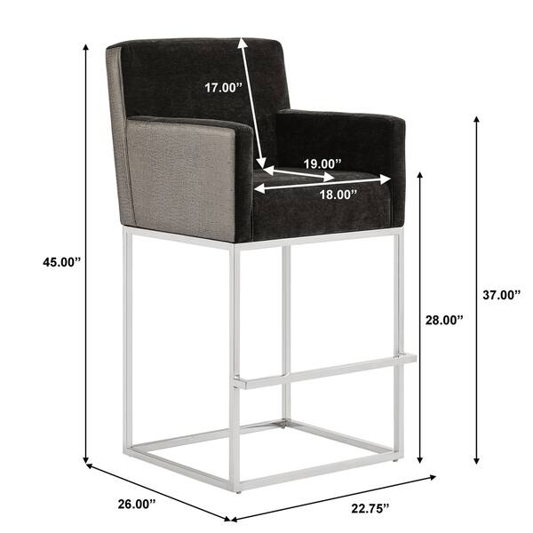 Two-Tone Modern Upholstered Bar Stool - Bed Bath & Beyond - 30279037