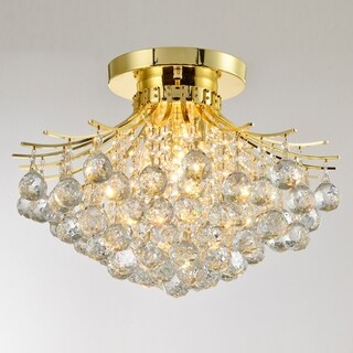 Glam Art Deco Style 12 Light 32 inch Square Chrome Finish Crystal ...