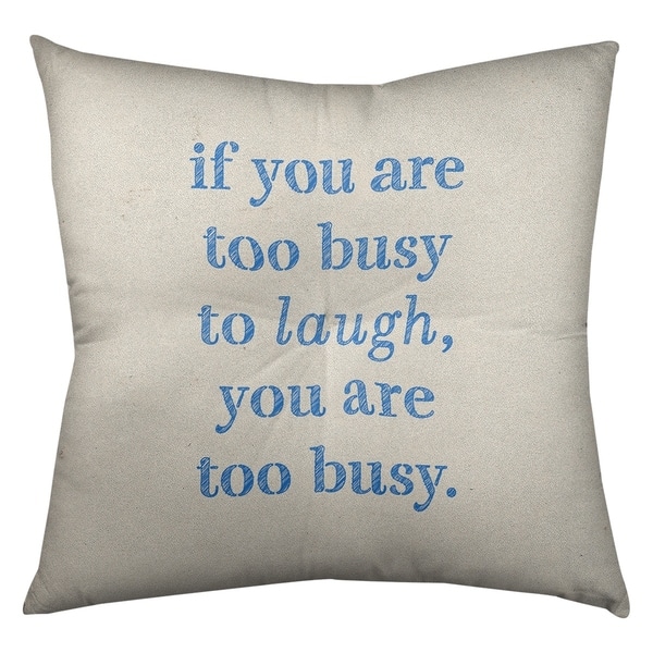 Quotes Handwritten Make Time for Laughter Quote Floor Pillow - Square ...