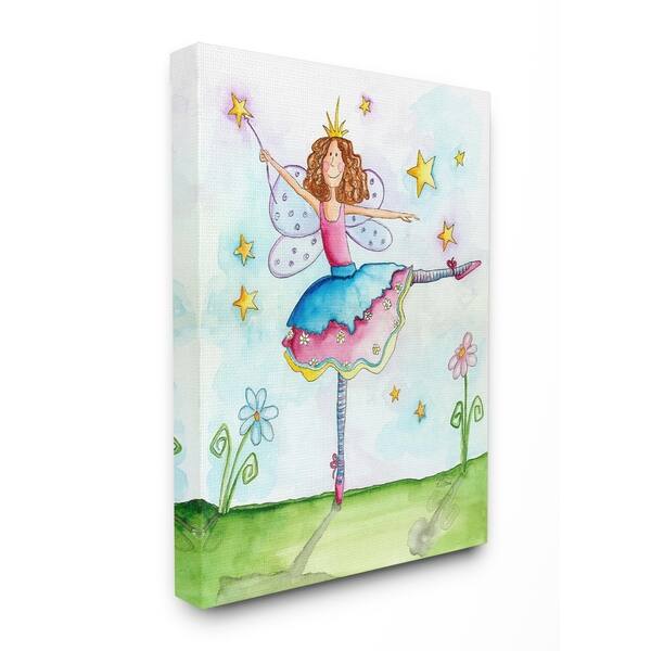 Stupell Twinkle Toes Ballerina Fairy , Proudly Made in USA - 16 x 20 ...