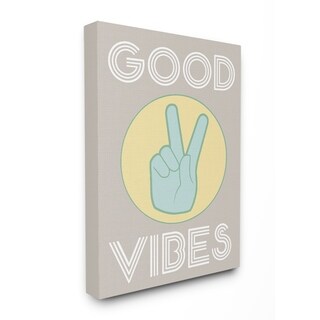 Stupell Good Vibes Peace Hand, Proudly Made in USA - 36 x 48 - Bed Bath ...