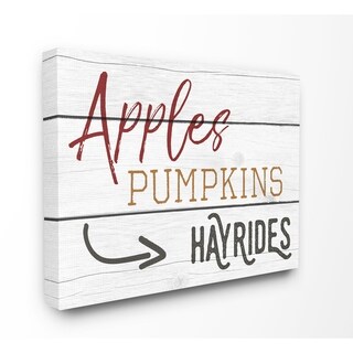 Stupell Apples Pumpkins Hayrides Vintage Sign, Proudly Made in USA - 36 ...