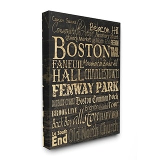 Stupell Boston Words And Cities Typography, Proudly Made in USA - 36 x ...