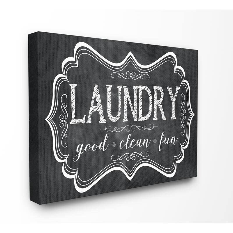 Stupell Laundry Good Clean Fun Chalk Look, Proudly Made in USA - 36 x ...