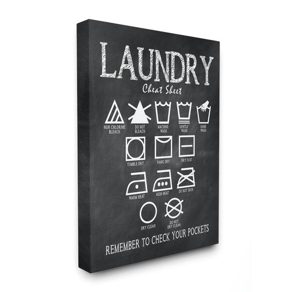 Stupell Laundry Cheat Sheet, Proudly Made in USA - 24 x 30 - Bed Bath ...