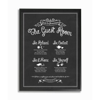 Stupell Industries The Guest Room Guide Black Framed, 16 x 20, Proudly ...