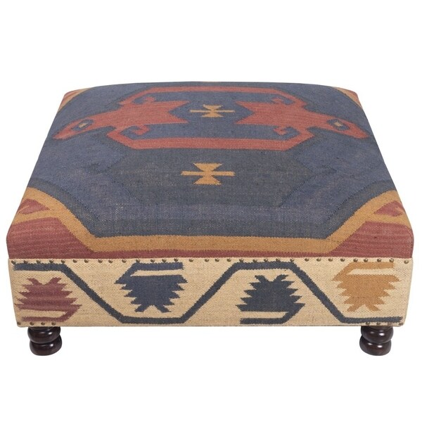 Kilim storage ottoman store