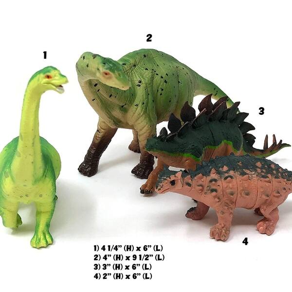 Lavo Home Realistic Looking Dinosaurs Pack of 6 - 4 Dinosaurs and 2 ...