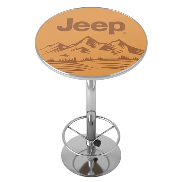 Jeep Sand Mountain Chrome Pub Table - 27.375" x 27.375" x 42" - Bed ...