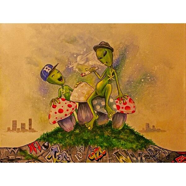 CANVAS Aliens Getting Baked by Ed Capeau Art Painting Reproduction ...