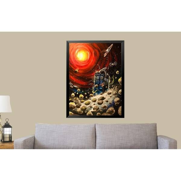 FRAMED Sci-Fi Collision by Ed Capeau Art Painting Reproduction - Bed ...