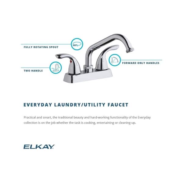 Elkay Everyday Laundry/Utility Deck Mount Faucet and Lever Handles Chrome - Bed Bath & Beyond ...