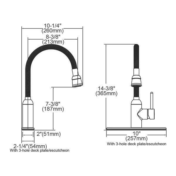 Elkay Pursuit Laundry/Utility Faucet with Flexible Spout Forward Only ...
