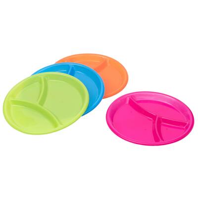 Divided Plastic Plates for Baby and Toddlers, Set of 4 - Overstock ...