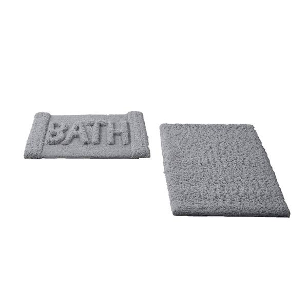 VCNY Home Heathered Grey Bath Rug Set - Bed Bath & Beyond - 30366757