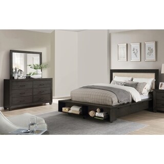 Furniture of America Noga Grey Storage 2-piece Bed and Dresser Set ...
