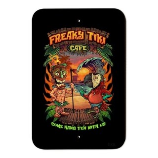 Freaky Tiki Cafe Tropical Beach Wood Sign 6" x 9" - Bed Bath & Beyond ...