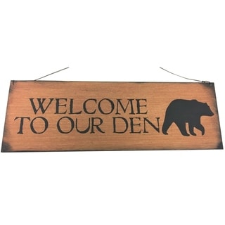 Welcome To Our Den Wood Sign 12" x 4" - Bed Bath & Beyond - 30377131