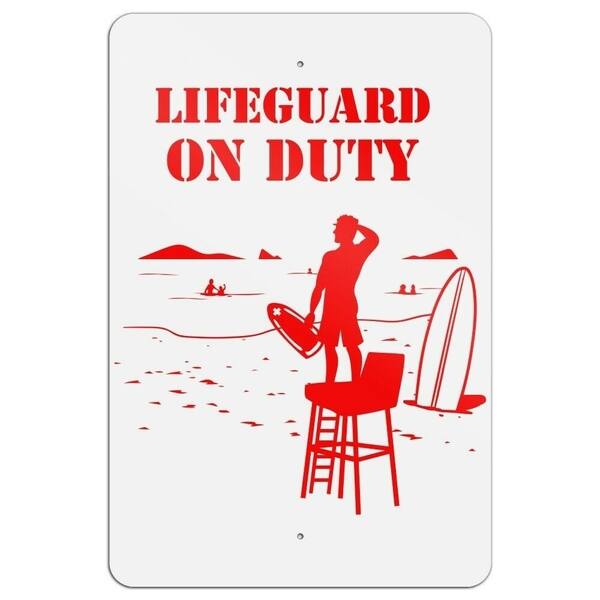 Lifeguard On Duty Wood Sign 6" x 9" - Bed Bath & Beyond - 30378435