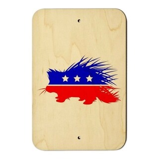 Libertarian Party Porcupine Wood Sign 6" x 9" - Bed Bath & Beyond ...