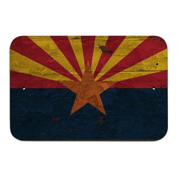 Rustic Arizona State Flag Wood Sign 9" x 6" - Bed Bath & Beyond - 30378446