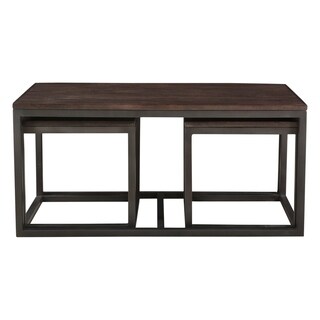 Clare Nesting 3 Piece Coffee Table Set - 18'' H x 39'' L x 19'' W - Bed ...