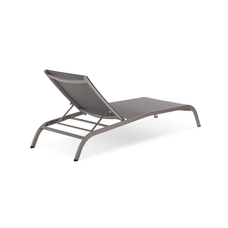 Havenside Home Wendu Outdoor Patio Mesh Chaise Lounge Chairs (Set of 4 ...